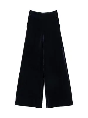 FORTE_FORTE Velvet High-waisted Trousers - Multicolor