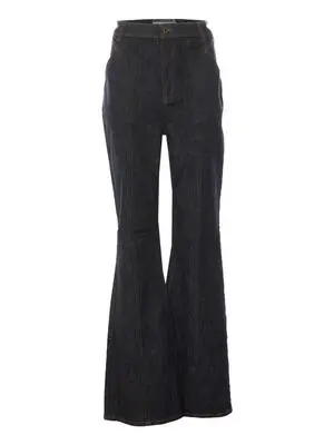 SELF-PORTRAIT Indigo Denim Flared Jeans - Blue