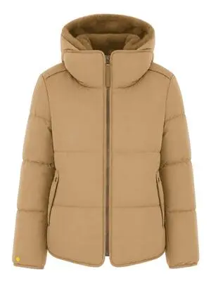YVES SALOMON Mink Fur Trimmed Quilted Down Jacket - Brown