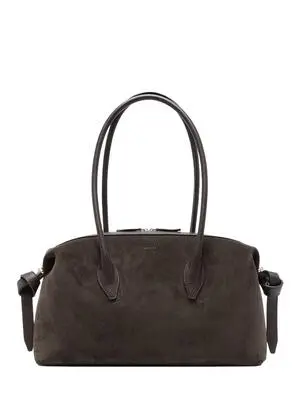 Yuzefi Leather Trim Shoulder Bag - Brown