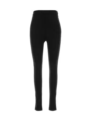 JIL SANDER Stretch Virgin Wool Blend Pant - Black