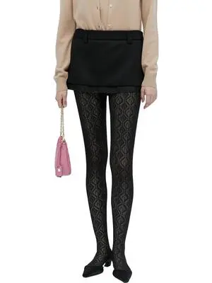 Miu Miu Velour Mini Skirt - Black