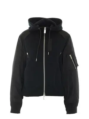 Sacai Sponge Sweat Hoodie - Black