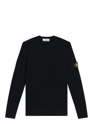 Stone Island Ribbed Crew-neck Sweater - Blue