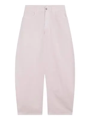 Alaïa ALAIA Rounded High-Rise Cotton Denim Jeans Pink
