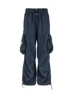 Attico THE ATTICO Cotton Gabardine Cargo Pants Blue
