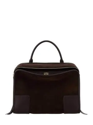 Loewe Amazona Suede Bag - Cream
