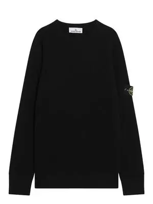 Stone Island Ribbed Crew-neck Sweater - Black