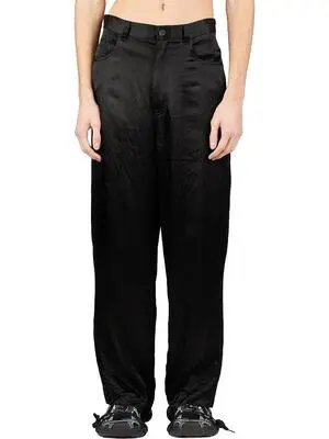 Balenciaga Five Pocket Satin Pants - Black