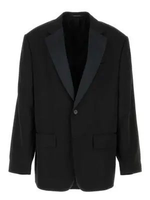 Balenciaga Wool Oversize Blazer - Black