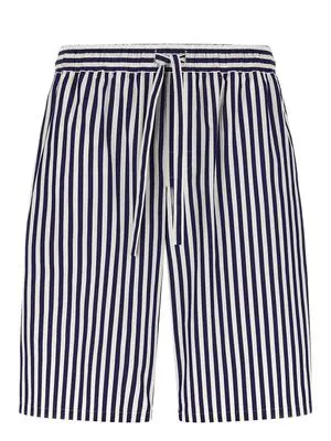 Dolce & Gabbana Striped Bermuda Shorts - Blue