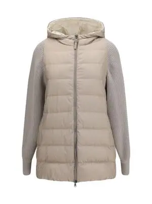 Brunello Cucinelli Midi Down Jacket - Multicolor