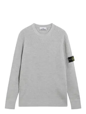 Stone Island Stone Island Sand Ribbed Crew-Neck Sweater Men Cream