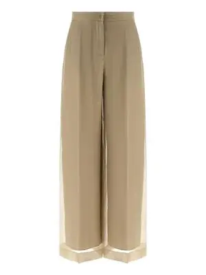 Max Mara Silk Organza Pants - Cream