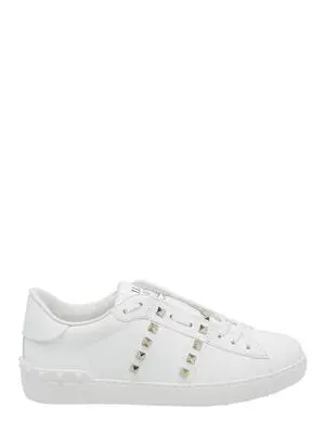 Valentino Garavani Rockstud Leather Sneakers - White