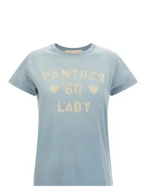 Valentino Garavani Valentino Garavani Women Valentino Garavani 'Panther Lady' T-Shirt Blue
