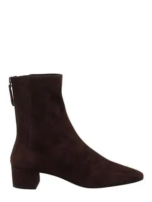 AQUAZZURA Saint Honore Suede Booties - Brown