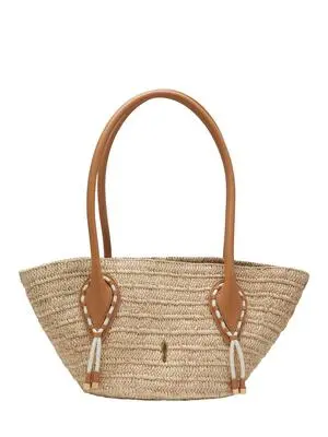 CHRISTIAN LOUBOUTIN Raffia Tote - Cream