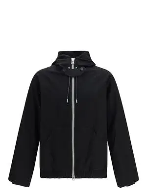 Sacai Hooded Flannel Jacket - Black