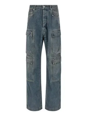 Rick Owens Double Cargo' Jeans - Blue