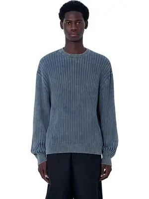 Balenciaga Ribbed Knit Sweater - Blue