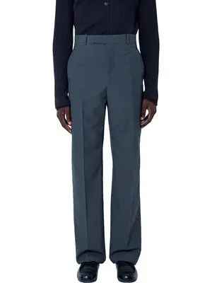 JIL SANDER Tailored Wool-blend Trousers - Gray