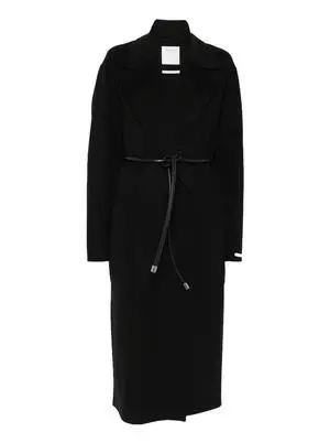 Sportmax Single-breasted Overcoat - Black
