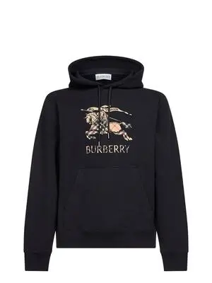 Burberry BURBERRY Cotton Equestrian Knight Design Hoodie Multicolor