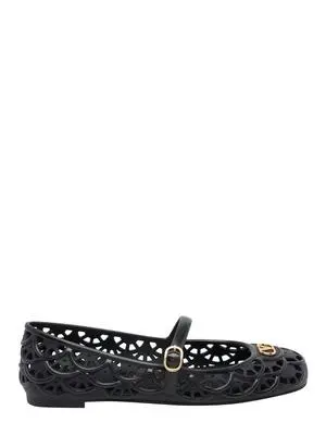 Valentino Garavani Rubber Flats - Black