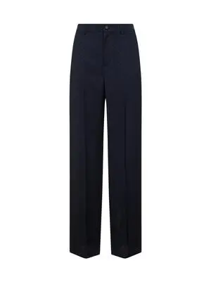 Gucci Viscose And Silk Jacquard Trousers - Multicolor