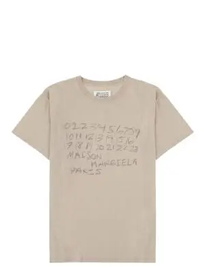 MAISON MARGIELA Printed Cotton T-shirt - Cream