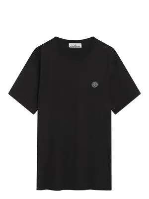 Stone Island Slim-fit Cotton T-shirt - Black
