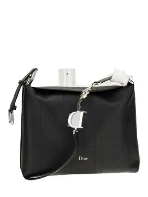 Dior CHRISTIAN DIOR Diorly Macrocannage Shoulder Bag Black