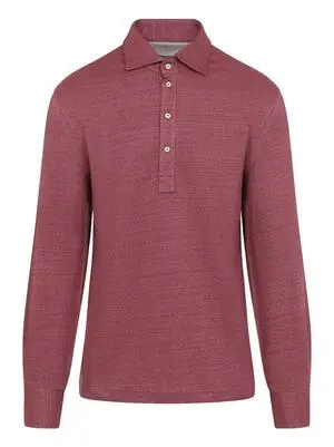 Brunello Cucinelli Brunello Cucinelli Long Sleeves Polo Men Red