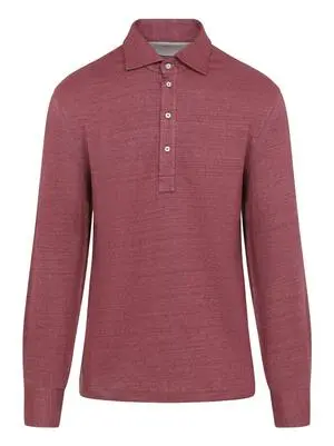 Brunello Cucinelli Long Sleeves Polo - Red
