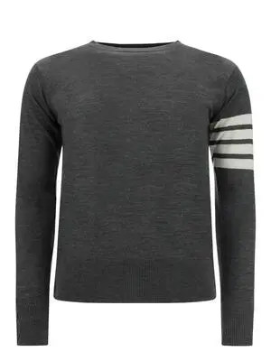 Thom Browne Thom Browne Men Virgin Wool Sweater Gray