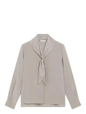 Max Mara MAX MARA Silk Blouse With Scarf Cream