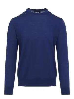 Giorgio Armani Virgin Wool Sweater - Blue
