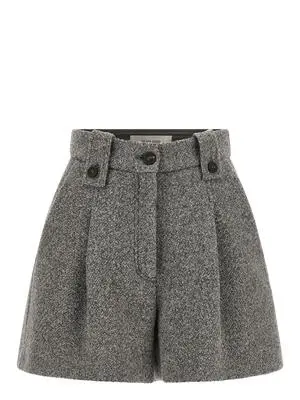 GOLDEN GOOSE Ryanna Virgin Wool Shorts - Gray