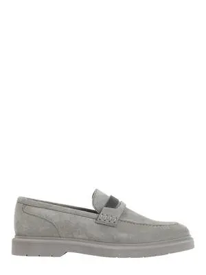 Brunello Cucinelli BRUNELLO CUCINELLI Suede Loafers Gray