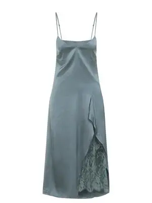 Acne Studios Viscose Satin Midi Dress - Green