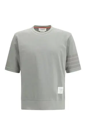 Thom Browne 4-bar Cotton Jersey T-shirt - Gray