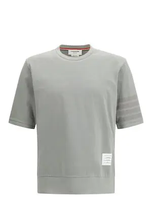 Thom Browne 4-bar Cotton Jersey T-shirt - Gray