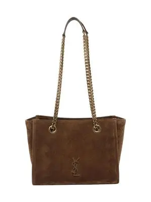 Saint Laurent Niki Suede Shoulder Bag - Brown