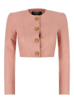 Balmain Testa Di Leone Bolero Blazer - Pink
