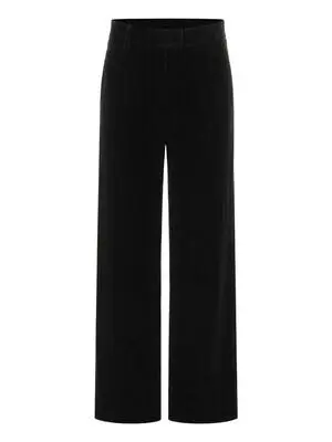 Brunello Cucinelli Velvet Straight-leg Pants - Black
