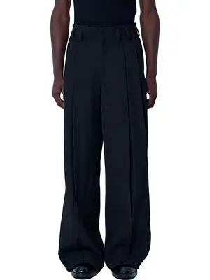 JIL SANDER Tailored Wool Pants - Black