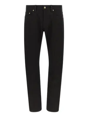 Versace Medusa Embroidery Jeans - Black