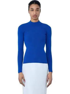 JIL SANDER Jil Sander Women Mockneck Sweater Blue