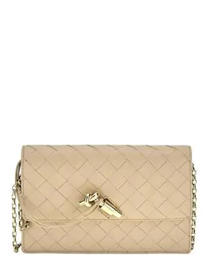 Bottega Veneta Andiamo Pouch On Chain - Cream